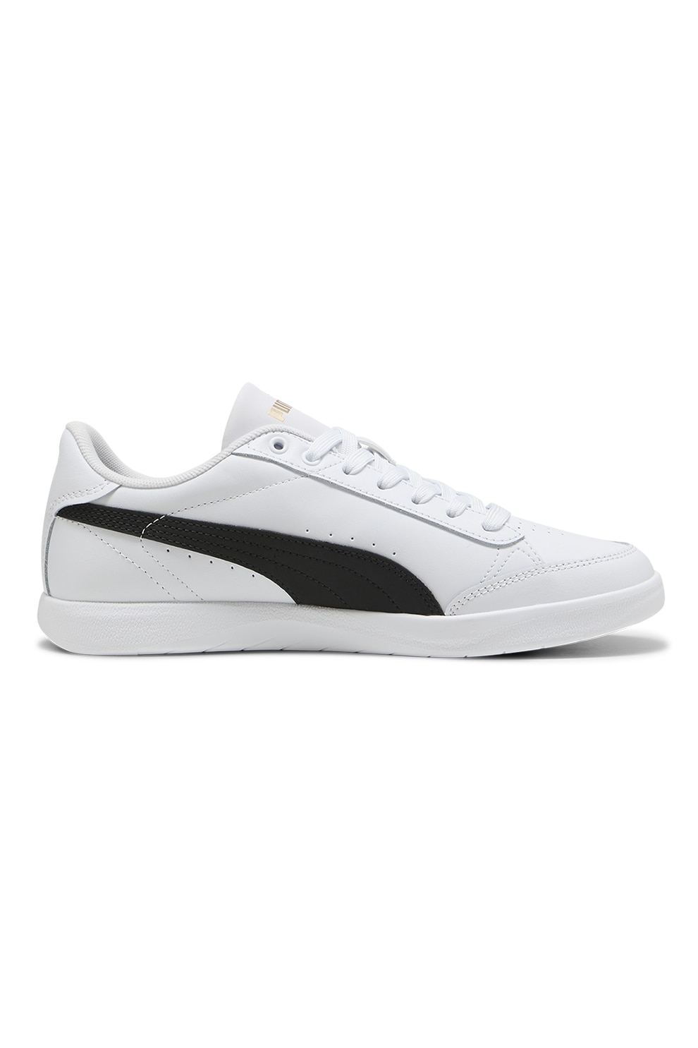 Puma, Pantofi sport Vikky Star de piele, Alb, Negru, 7.5 - eMAG.ro