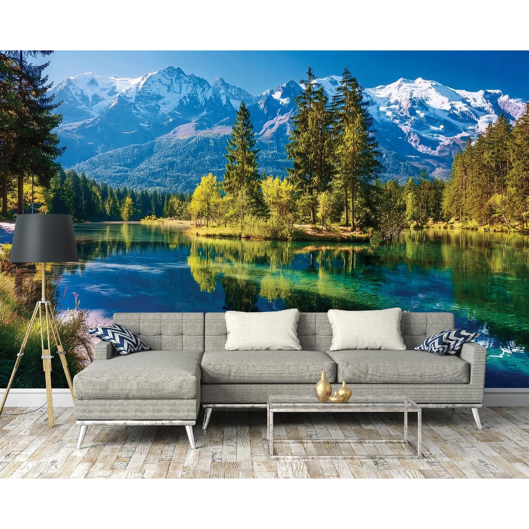 Fototapet, munti, peisaj, lac, modern, pentru perete, pentru camera ...