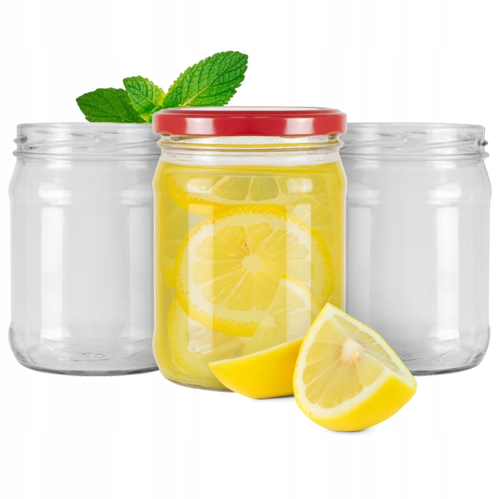 Set 40 Borcane din sticla 450 ml cu capac metalic, multicolor, pentru ...
