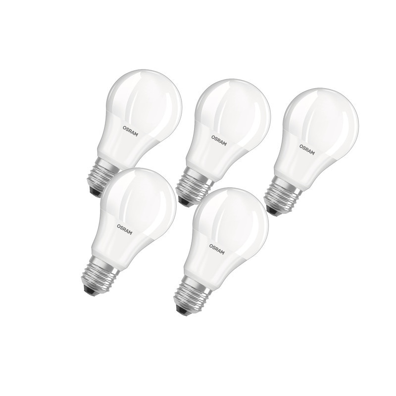 Set 5 becuri glob OSRAM LED, E27, 8.5 W echivalent 60w, unghi 360 ...