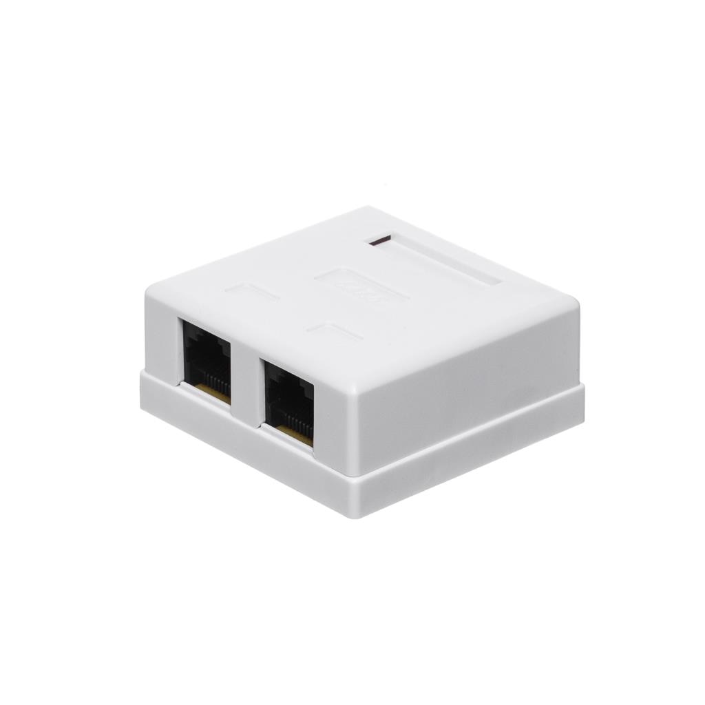 Priza UTP CAT6 2 porturi RJ45, H HCT TRONIC, aplicata, alb - eMAG.ro