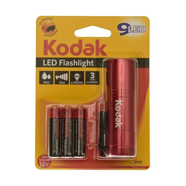 Kodak Elemlámpa 9 x LED (+3AAA) piros - eMAG.hu