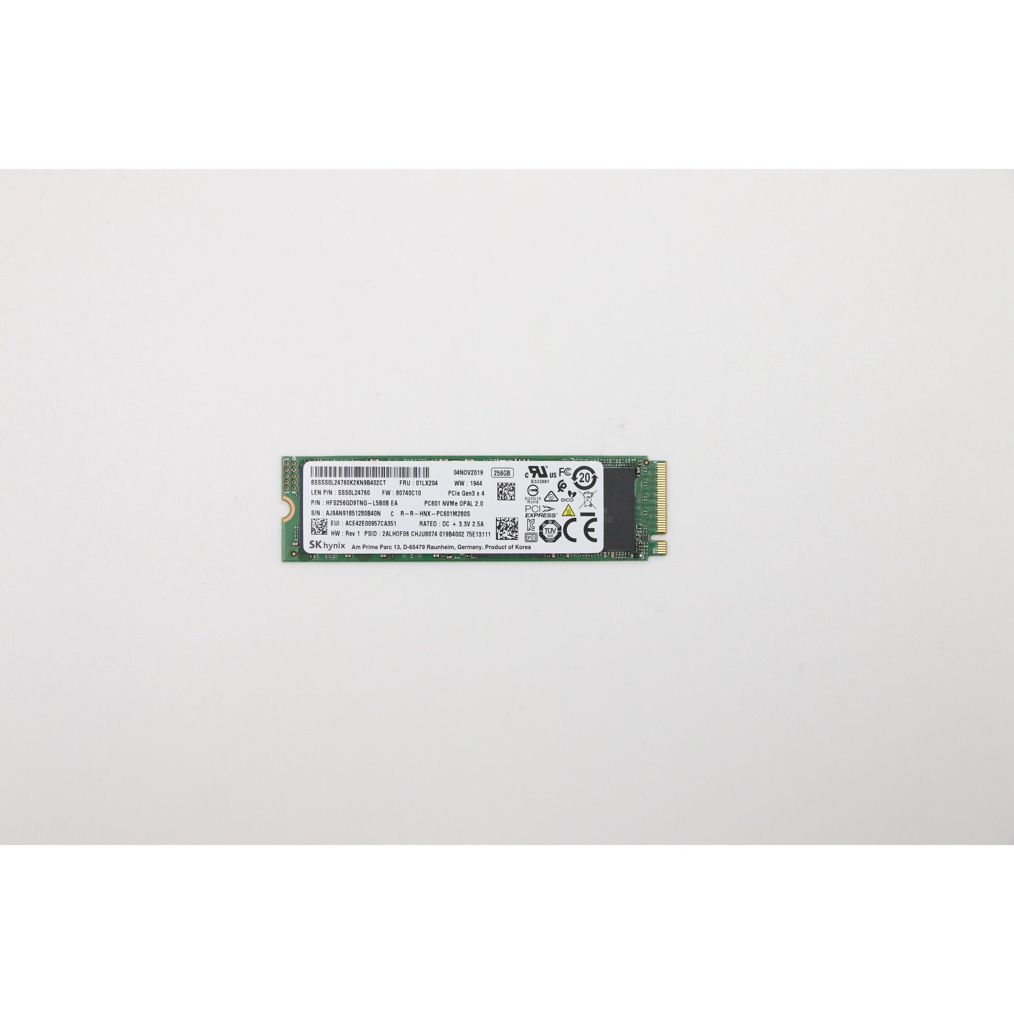 SSD Lenovo M.2 PCIe NVMe 256 GB, SK Hynix OPAL 2.0 - eMAG.hu