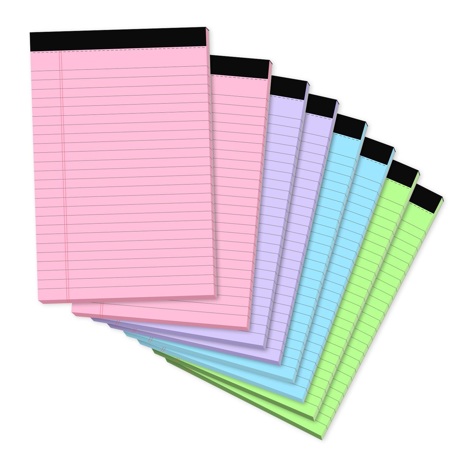 Set 8 caiete mici MWAOWM, multicolor, 12.7x20.3cm, 50 file, perforate ...