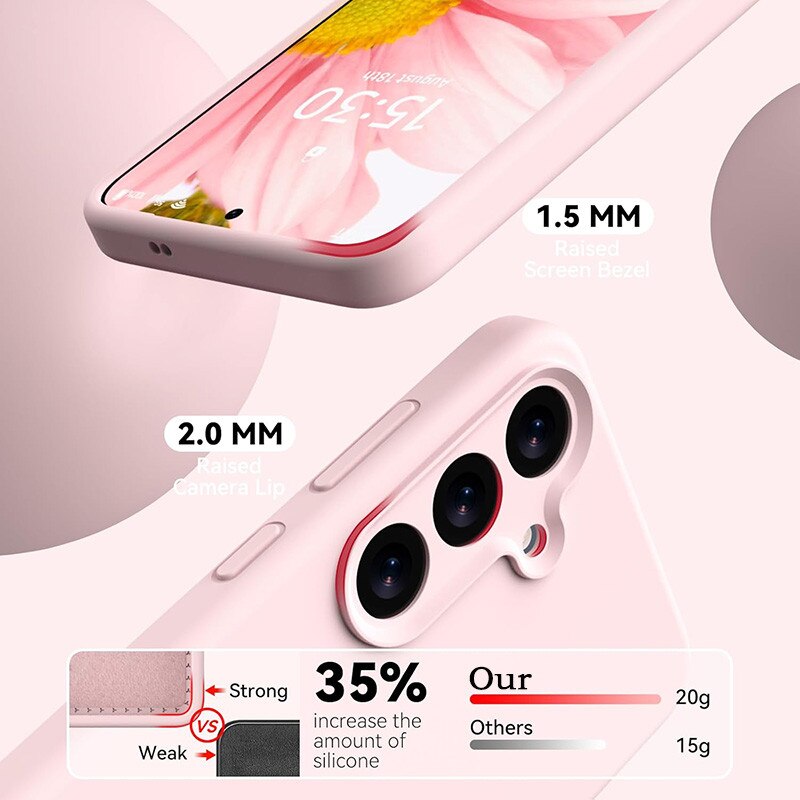 Husa protectie telefon, Silicon, Interior Microfibra, Pentru Samsung ...