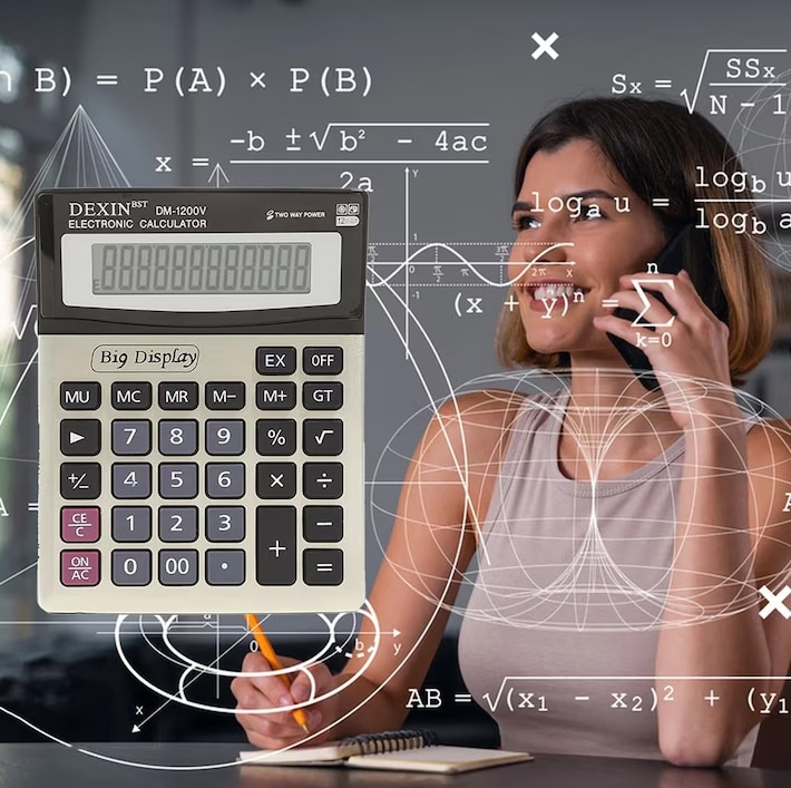 Calculator Electronic de Birou Dexin, Display Mare 12 Cifre, Alimentare ...