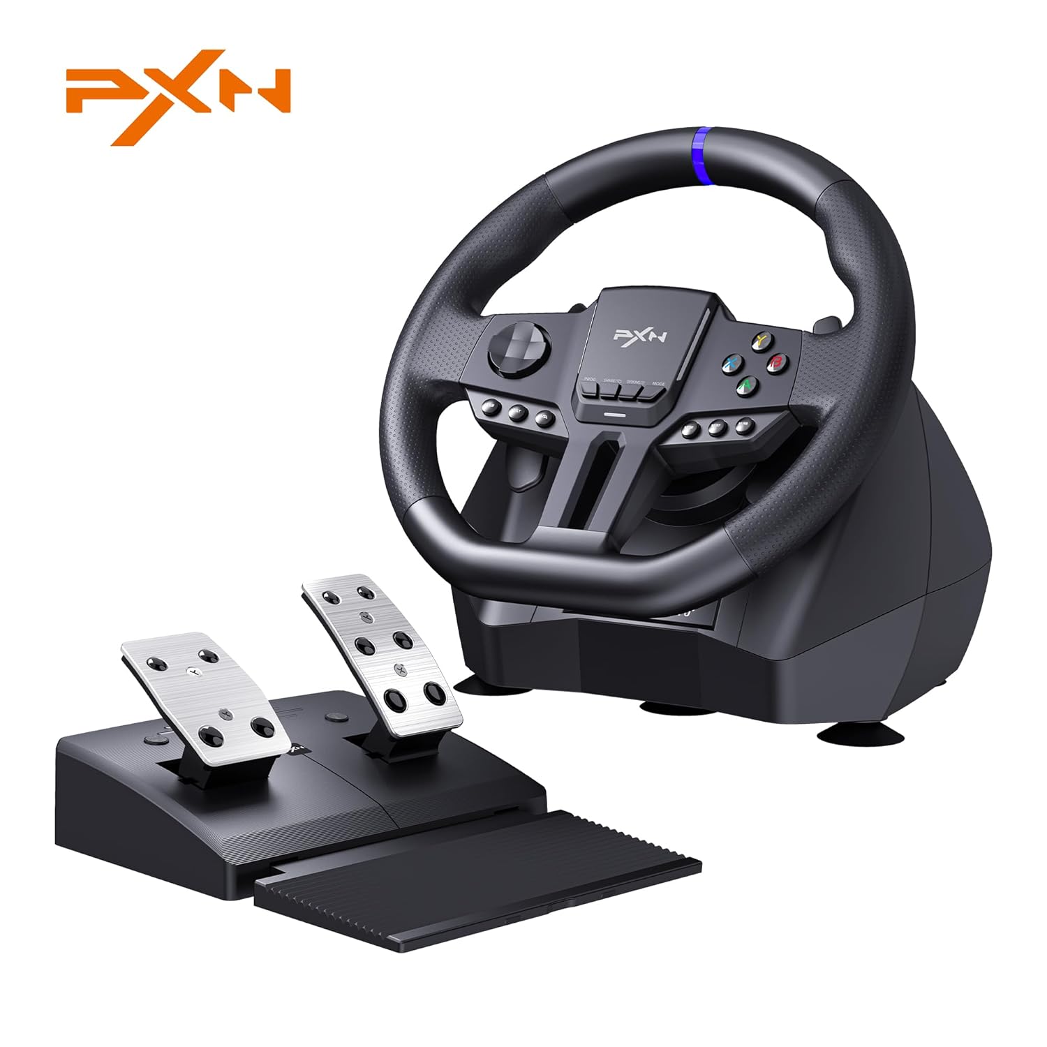Set volan si pedale gaming PXN, V900 GEN2, 270-900 rotatii, pedale Hall ...
