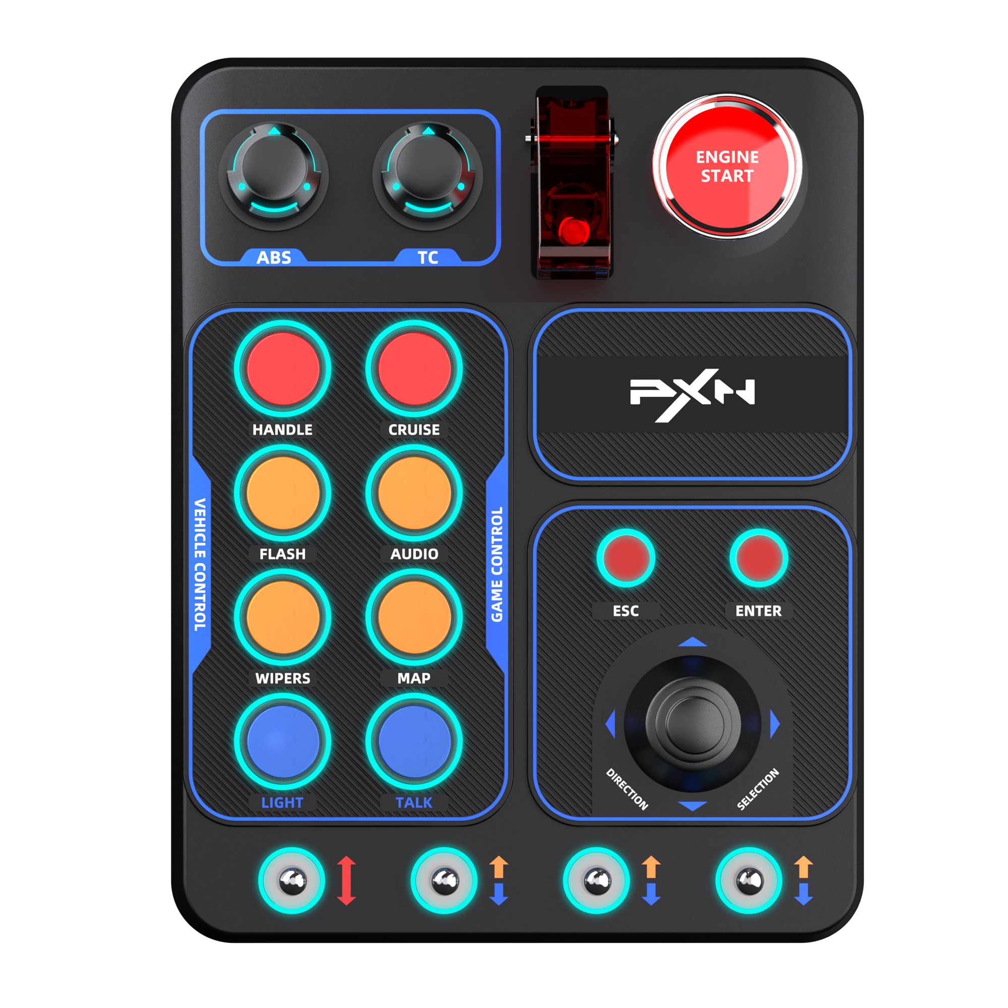 PXN CB1 Button Box pentru jocuri PC, compatibil Windows 7/8/10/11 ...