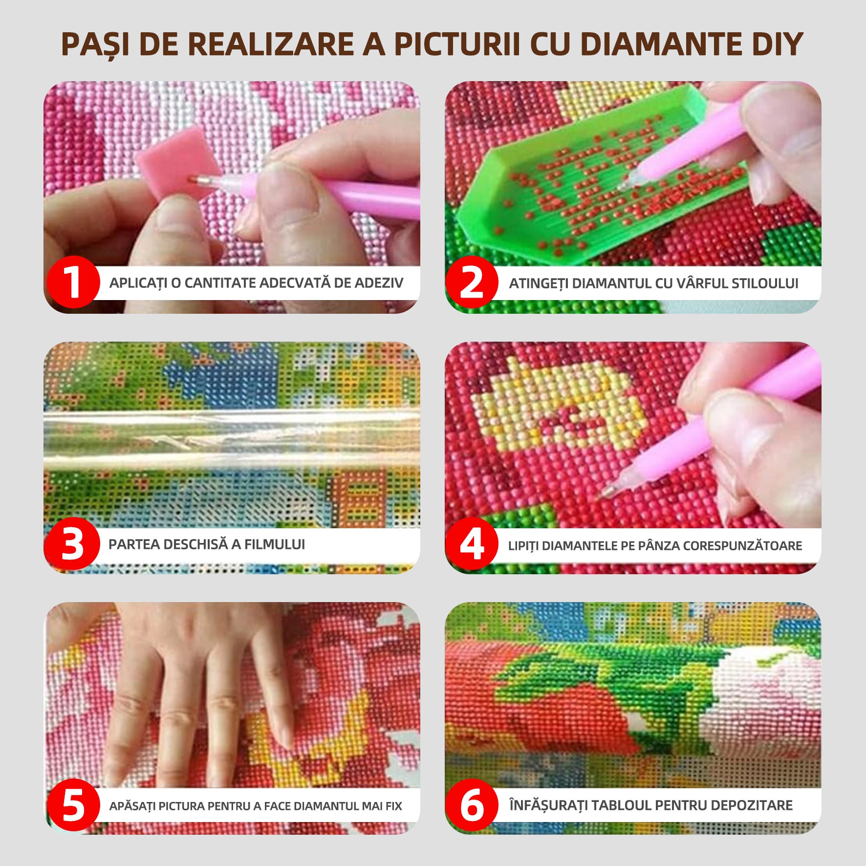 Calendar perpetuu de birou ornament DIY, Yulinland®, Diamant, pictura ...