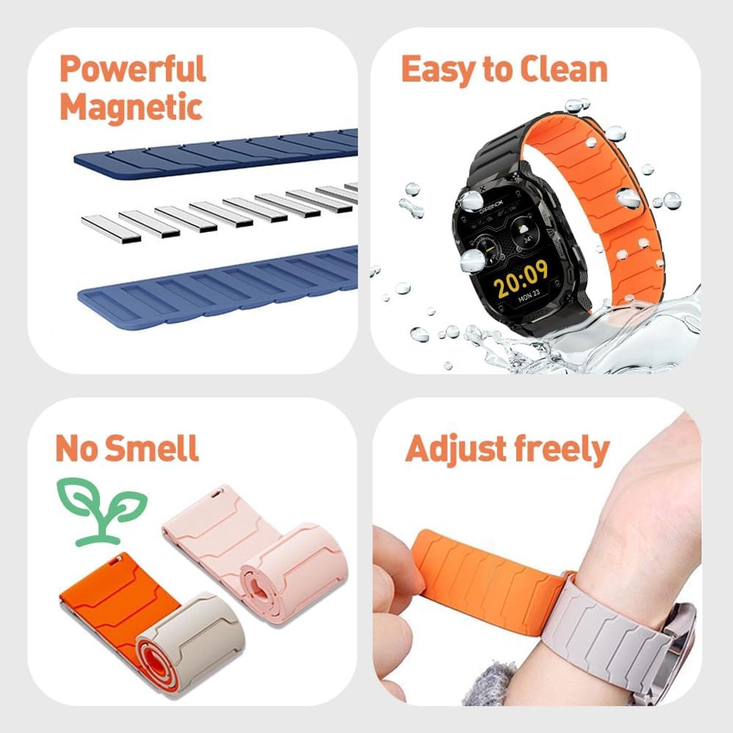 Магнитна силиконова каишка за часовник за Huawei Watch GT, GT2, GT3 ...
