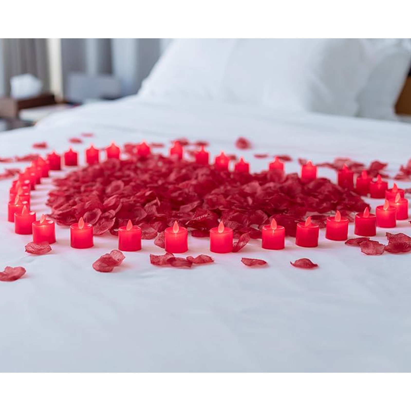 Set 24 lumanari LED cu baterie AYSTOAYS®, Simulare flacara, Ceara fara ...