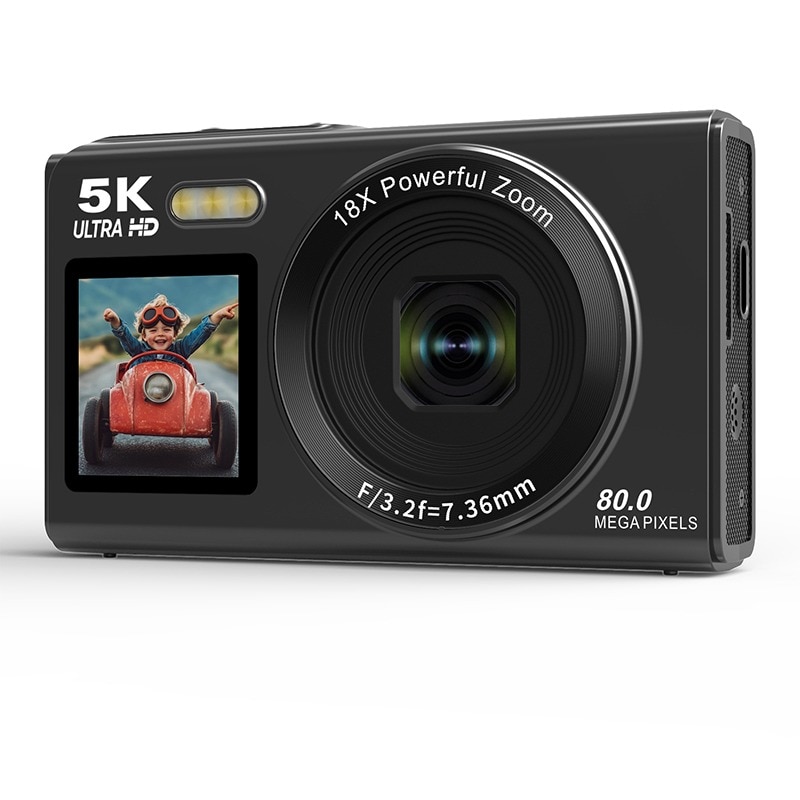 Aparat foto digital compact, ORBER, 5K, camere duale fata si spate ...