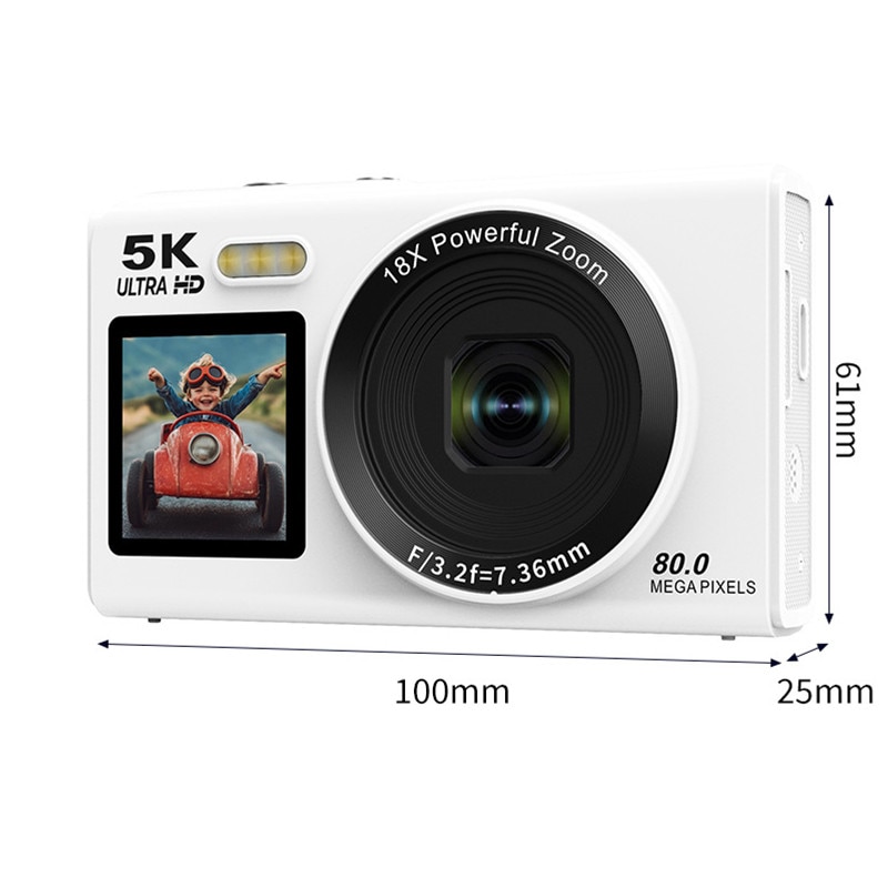 Aparat foto digital compact, ORBER, 5K, camere duale fata si spate ...