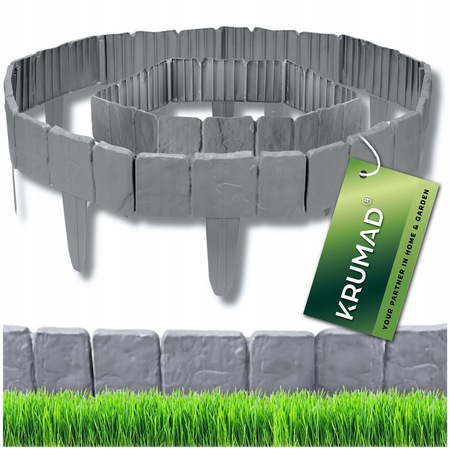 Palisada de gradina borduri de gradina pentru gazon 250 x 23 cm piatra ...