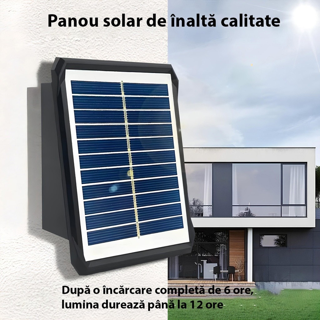 Aplica solara LEDIGANT cu 2 LED-uri, unghi ajustabil, IP65, 3 culori ...