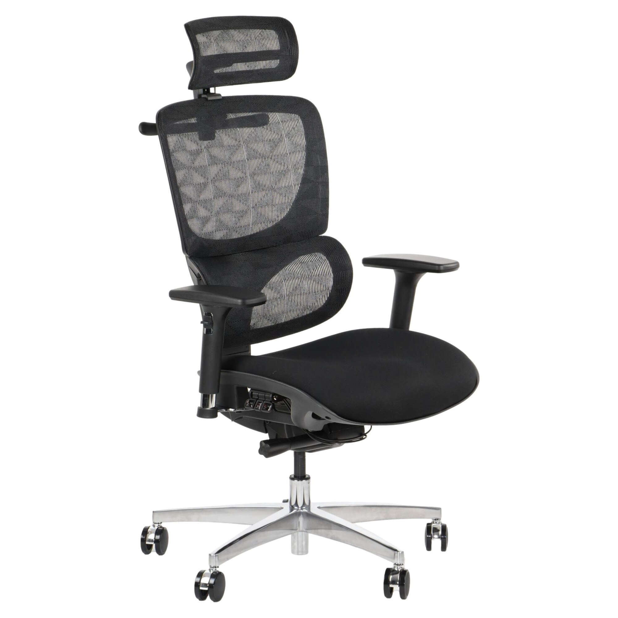 Scaun pivotant ergonomic pentru casa si birou ErgoNew S1A, tetiera si ...