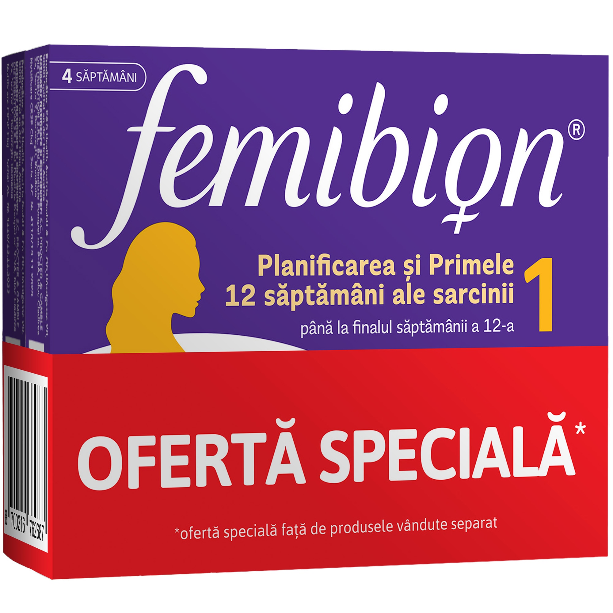 Pachet Suplimente pentru sarcina Femibion 1, planificare si saptamanile ...