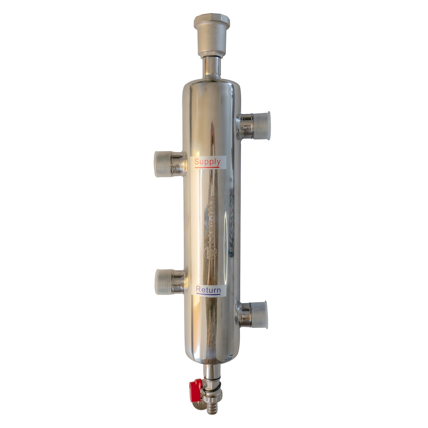 Separator hidraulic din inox, izolat cu un circuit, Land-Tech. Filet 1 ...