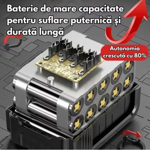 Suflanta CAR DRY Multifunctionala Portabila 48V, 2 acumulatori inclusi ...