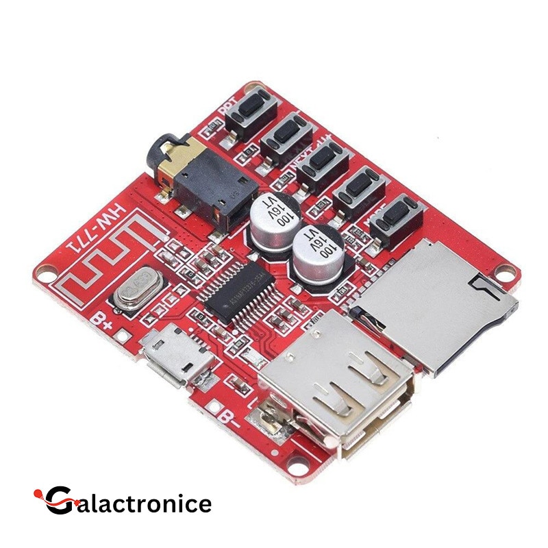 Аудио приемник модул с Bluetooth, MP3 плейър, microSD карта, USB, DC 3 ...