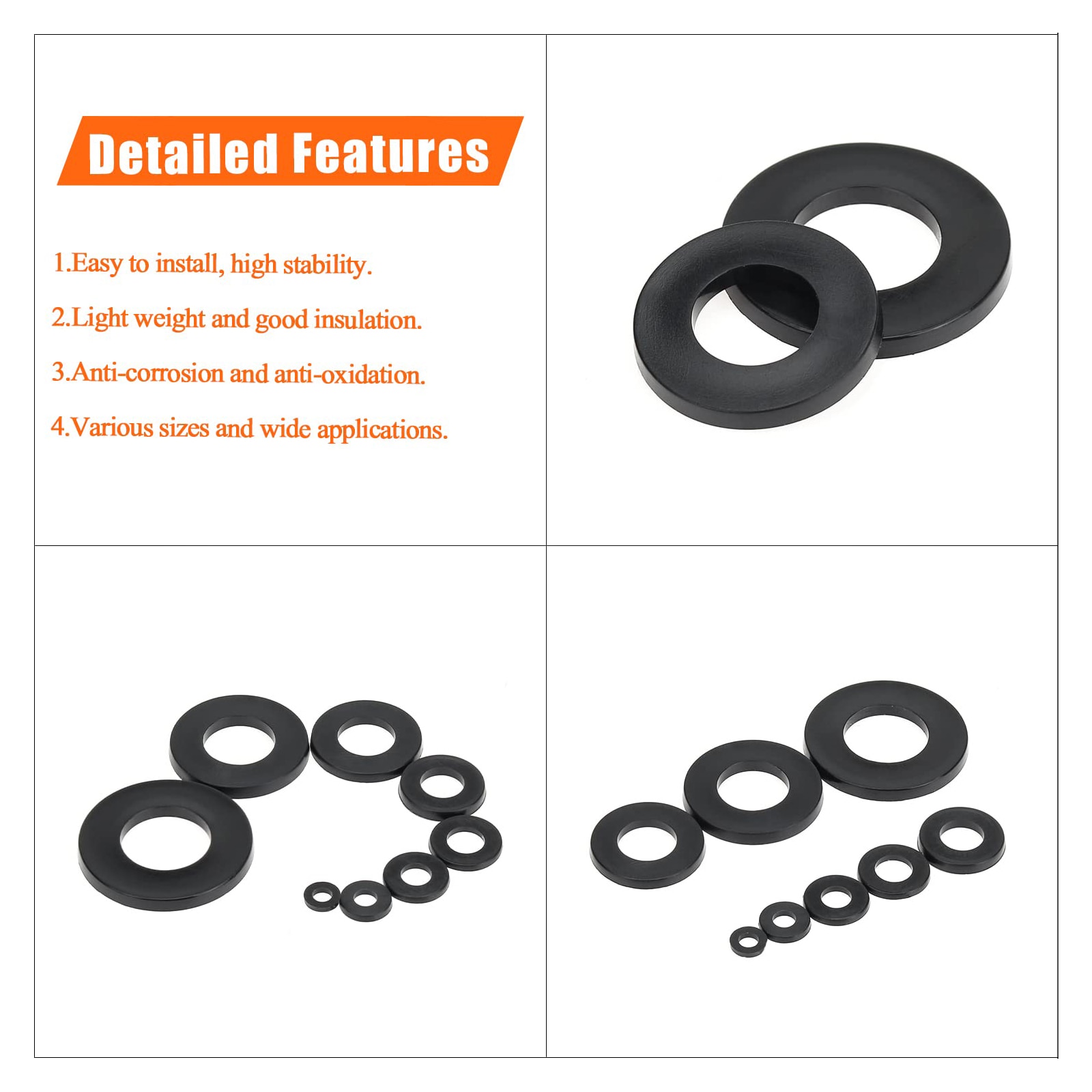 Set 500 saibe TREXORA, 8 dimensiuni M2 M2.5 M3 M4 M5 M6 M8 M10 ...
