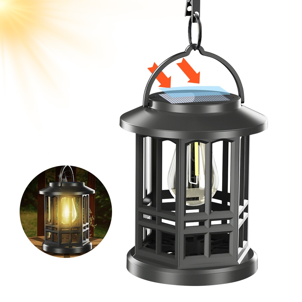 Set 2 Lampi solare Zree, Lumini solare pentru agatat in exterior ...