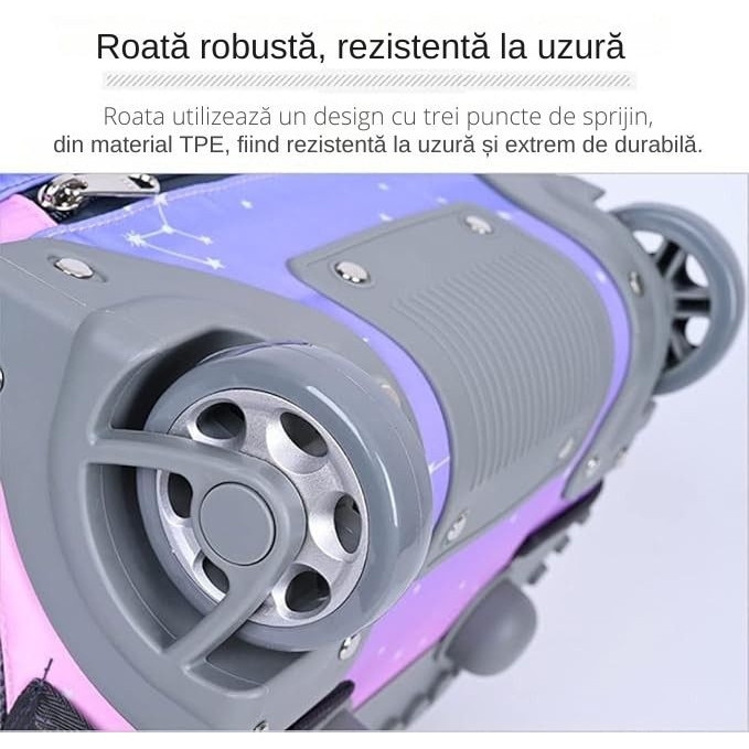 Ghiozdan troler multifunctional copii Giftry® – 2-in-1 rucsac cu roti ...