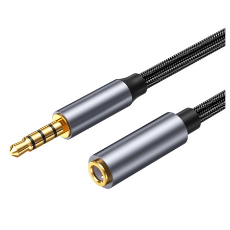 Cablu audio prelungitor AUX TRRS 4 pini, Jack 3.5mm tata la Jack 3.5mm ...