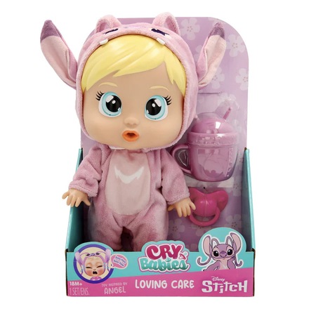 Papusa Cry Babies, Disney Stitch, Angel, cu accesorii, 18+ luni - eMAG.ro