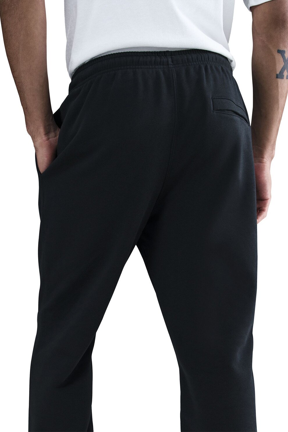 Nike, Pantaloni de trening cu logo si snur de ajustare, Negru, XL - eMAG.ro