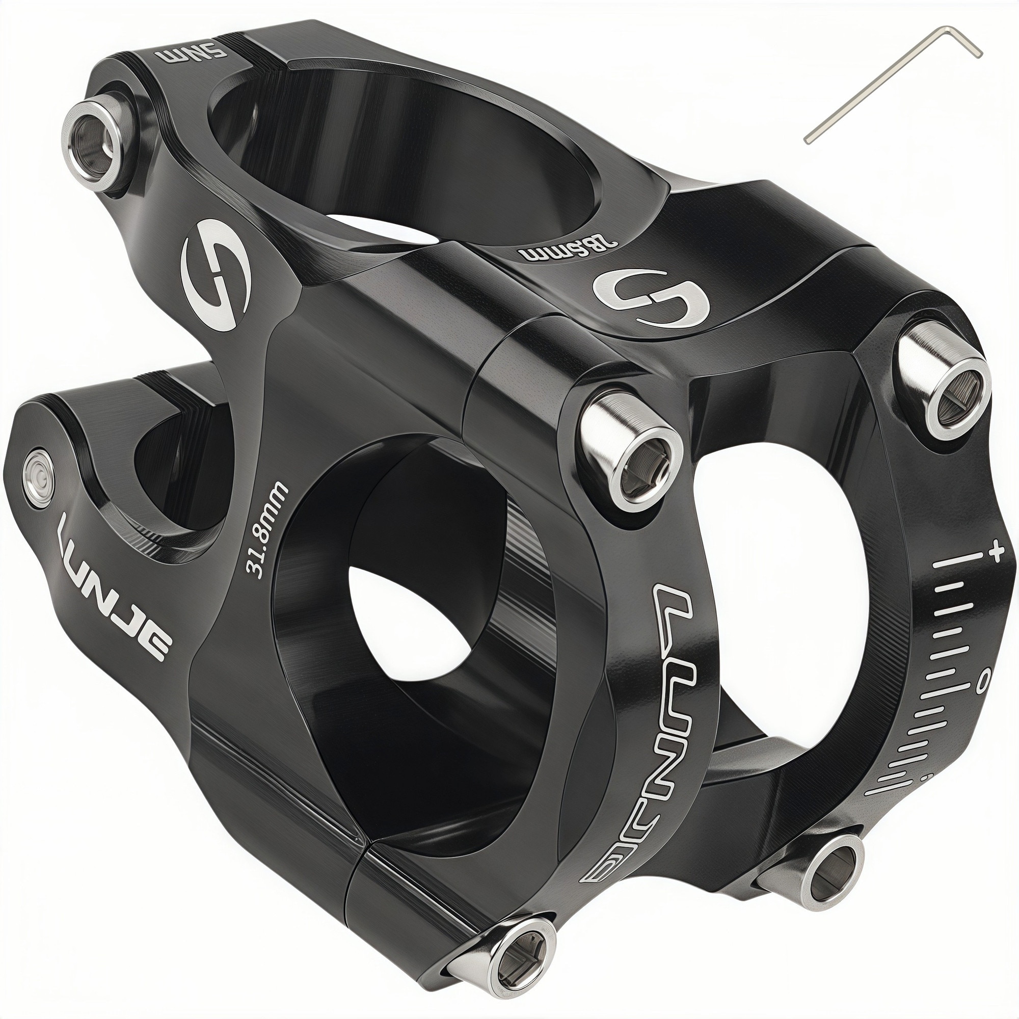 Pipa ghidon Ultra-Usoara de aluminiu CNC, HaploS®, tija scurta MTB de ...