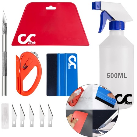 Kit Profesional Aplicare Folie CCmax – 5 Piese: 2 Raclete, Cutter de ...