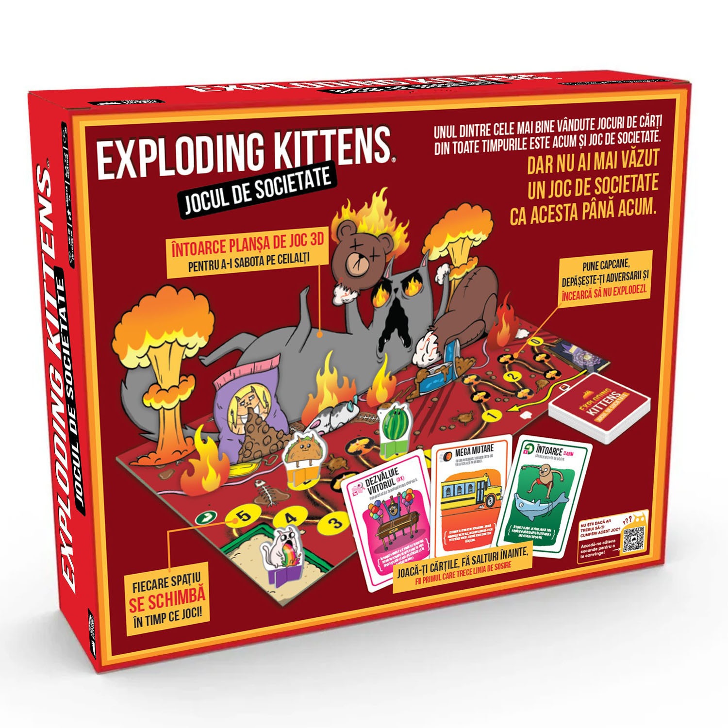 Joc Exploding Kittens, lb. romana - eMAG.ro