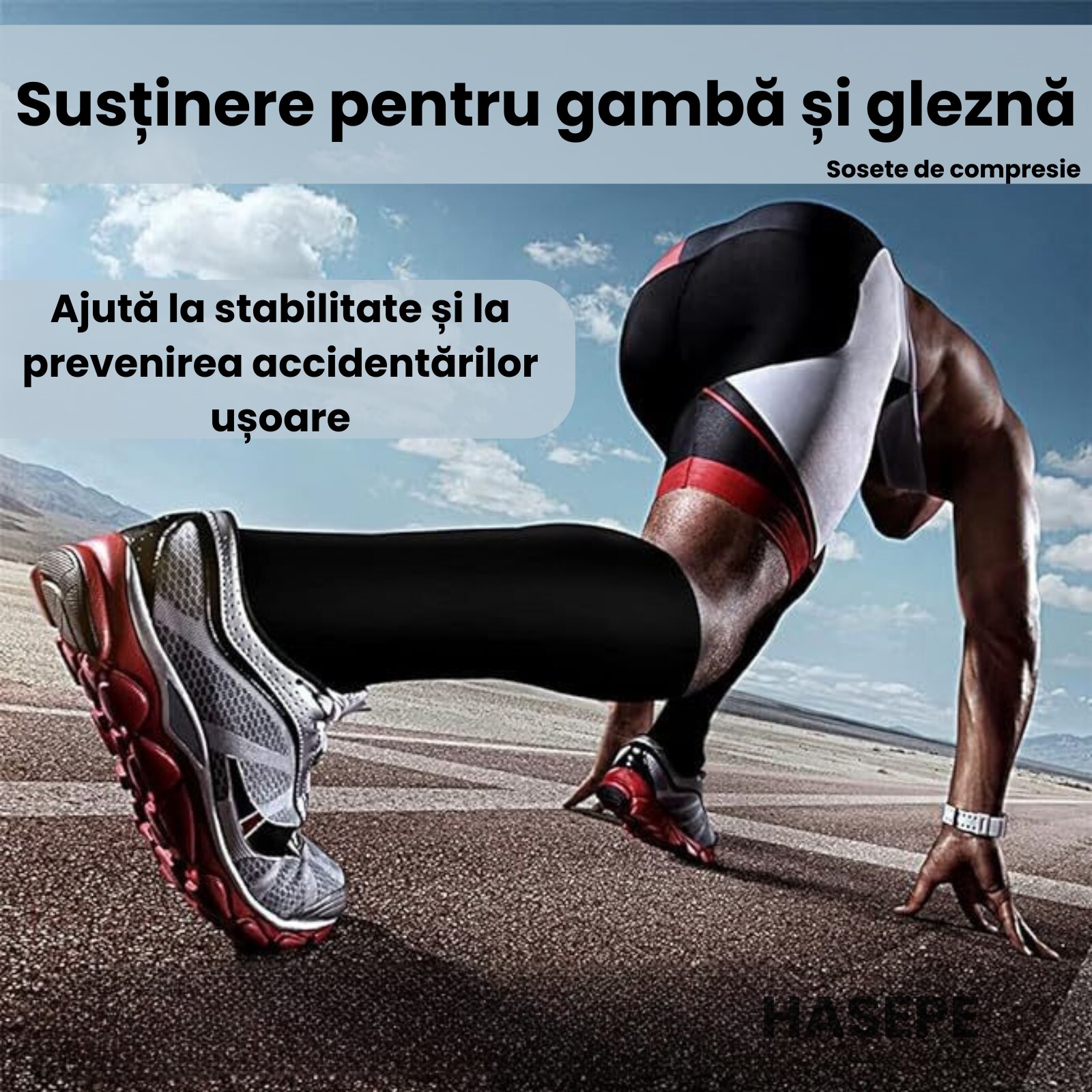 Set 2 sosete compresive HASEPE cu MICROFIBRE CUPRU, sosete ANTI VARICE ...