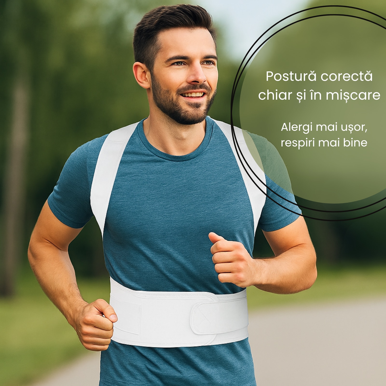 Corector postura HASEPE, centura REGLABILA pentru spate si corectie ...