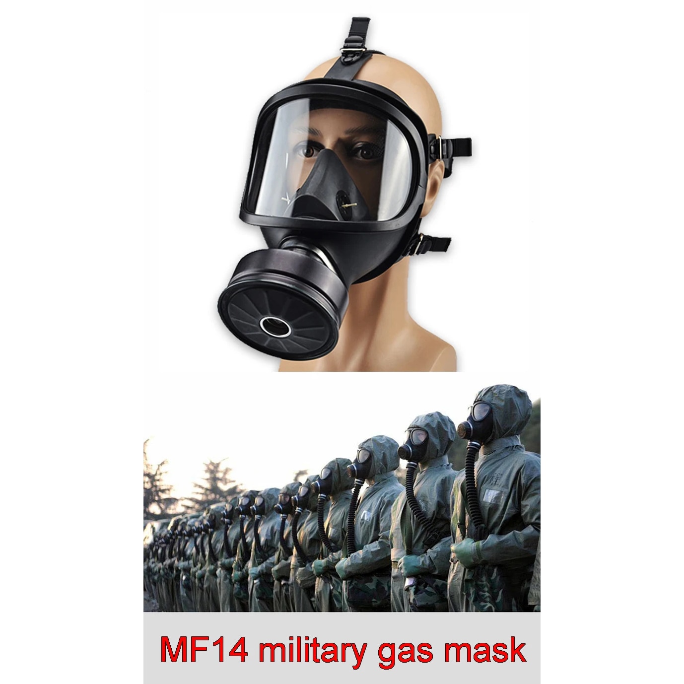 Masca Gaze toxice, Vizor Panoramic MF14 cu Filtru Inclus, Protectie ...