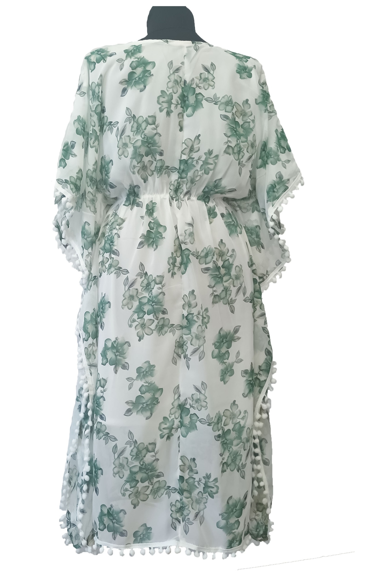 Bluza femei, alb-verde, marime universala, material moale, imprimeuri ...