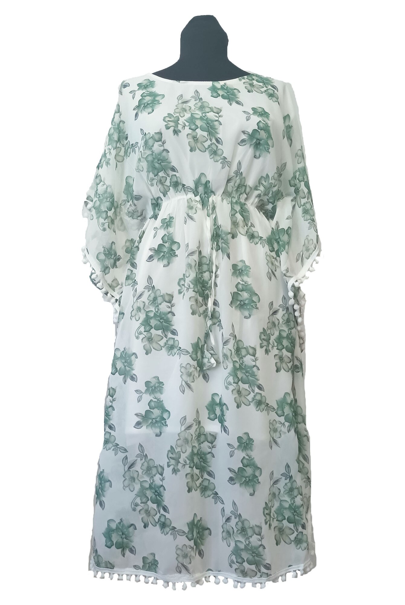 Bluza femei, alb-verde, marime universala, material moale, imprimeuri ...