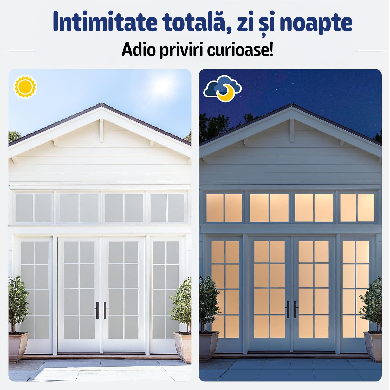 Folie Decorativa Geam si Ferestre MONDESA®, 60x300 cm, Protectie Solara ...