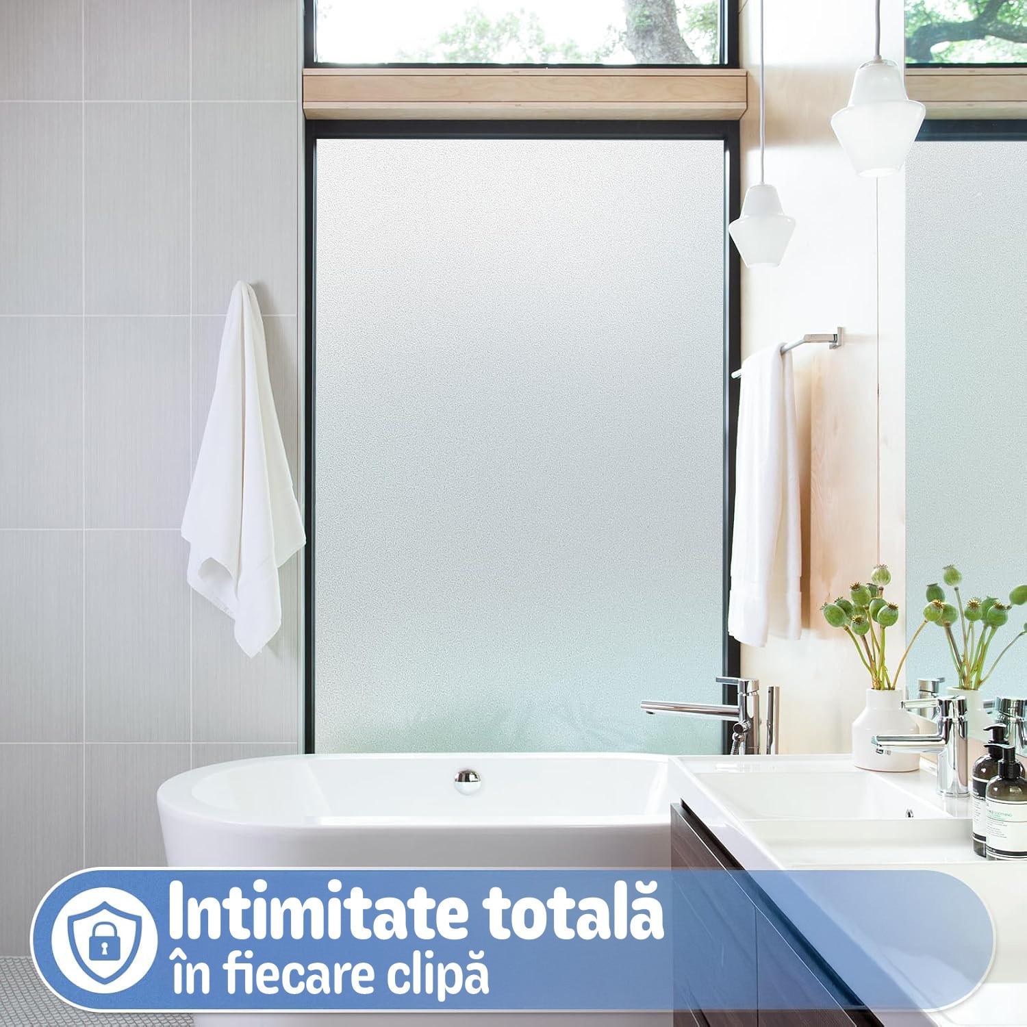 Folie Decorativa Geam si Ferestre MONDESA®, 60x300 cm, Protectie Solara ...