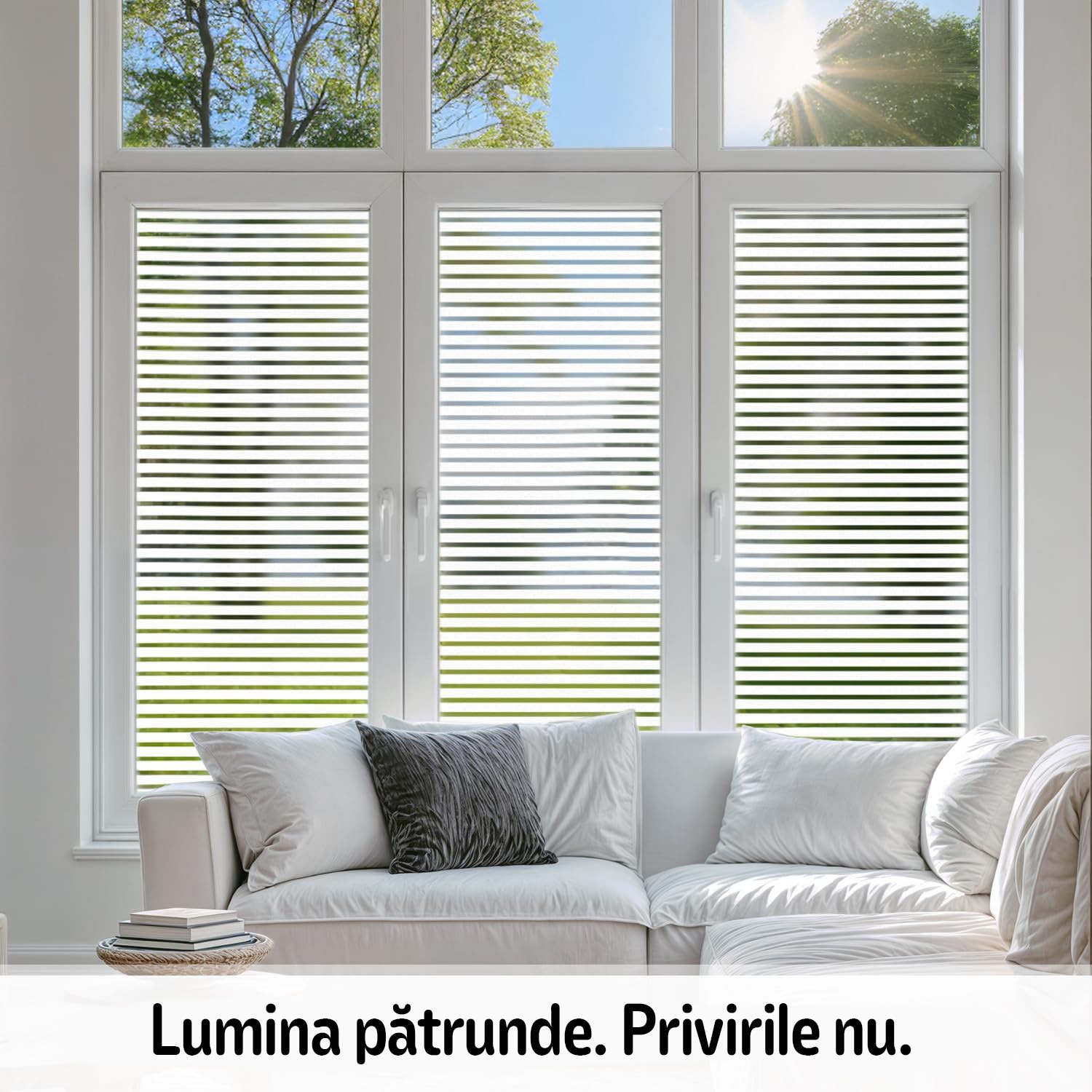Folie Decorativa Geam si Ferestre MONDESA®, 60x300 cm, Protectie Solara ...