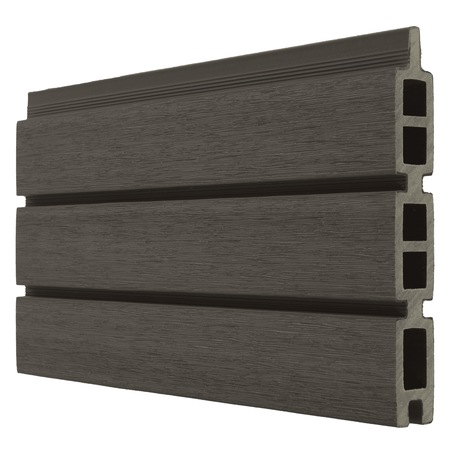 Profil gard WPC Co-Extrudat Fiberdeck Modern, decor Dark Grey ...