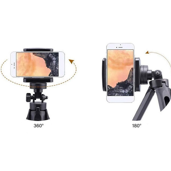 Trepied Telefon, Varf rotativ 360, Reglabil In Inaltime, Negru - eMAG.ro