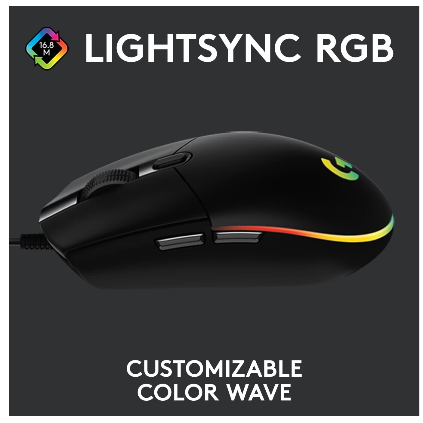 Mouse gaming Logitech G203, iluminare RGB LightSync, 200-8000 DPI ...
