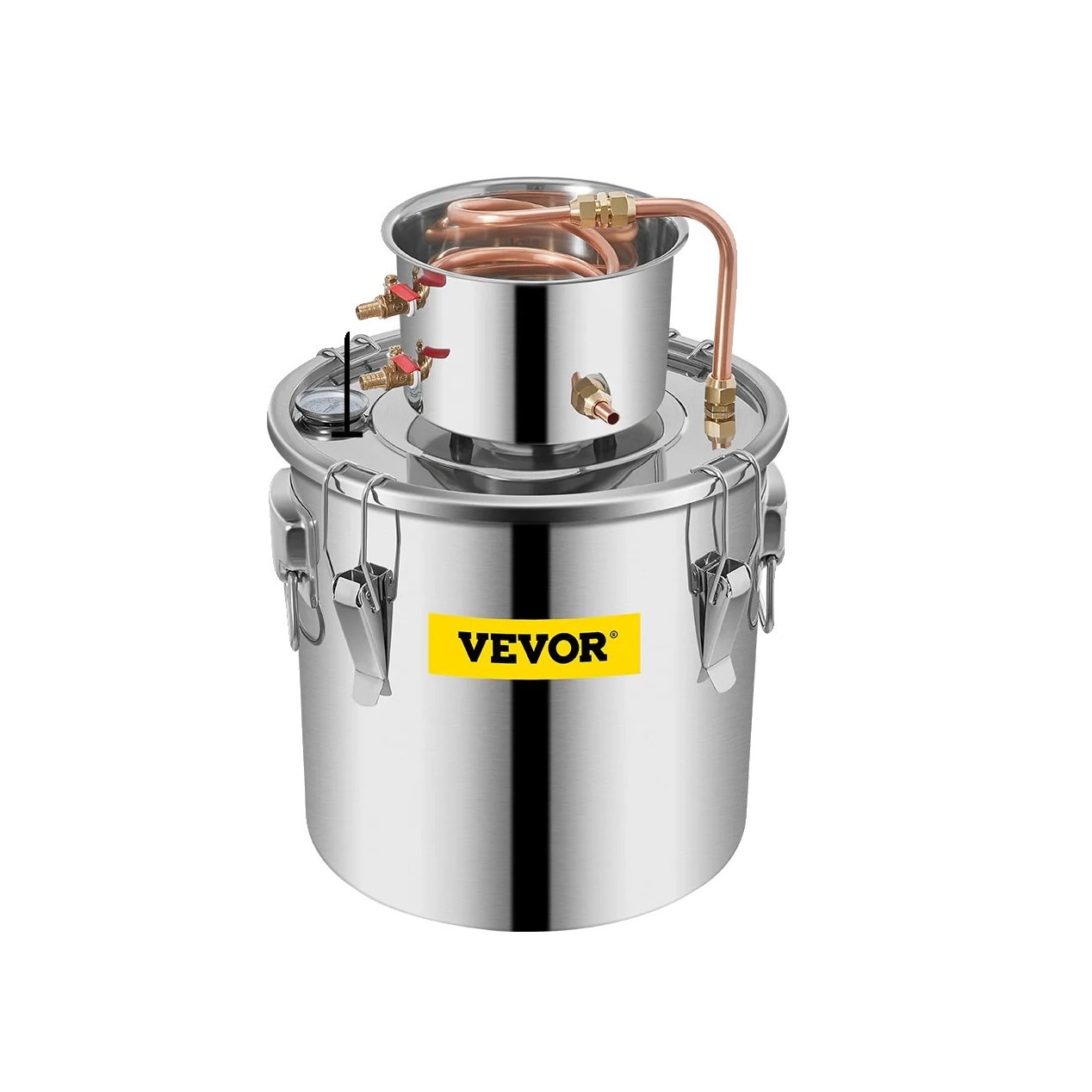Kit de distilare, Vevor, inox si cupru, capacitate 30L, operare manuala ...