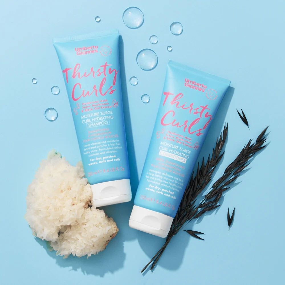 Balsam hidratant pt parul cret uscat, cu acid hialuronic, Thirsty Curls ...