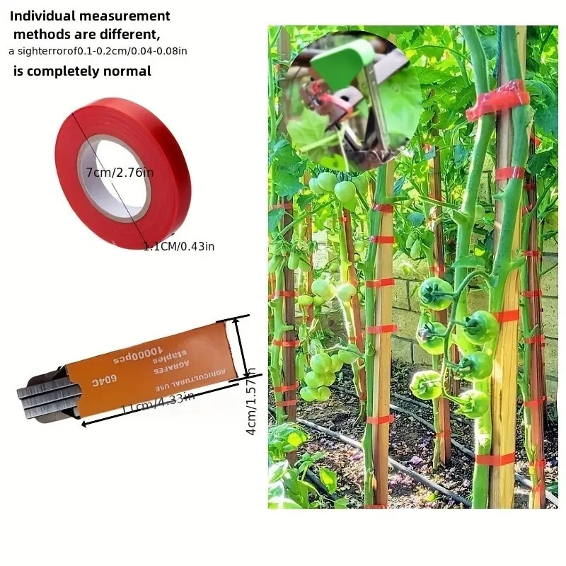 Set Aparat de legat plante cu 10 role banda legat, 10 000 de capse ...