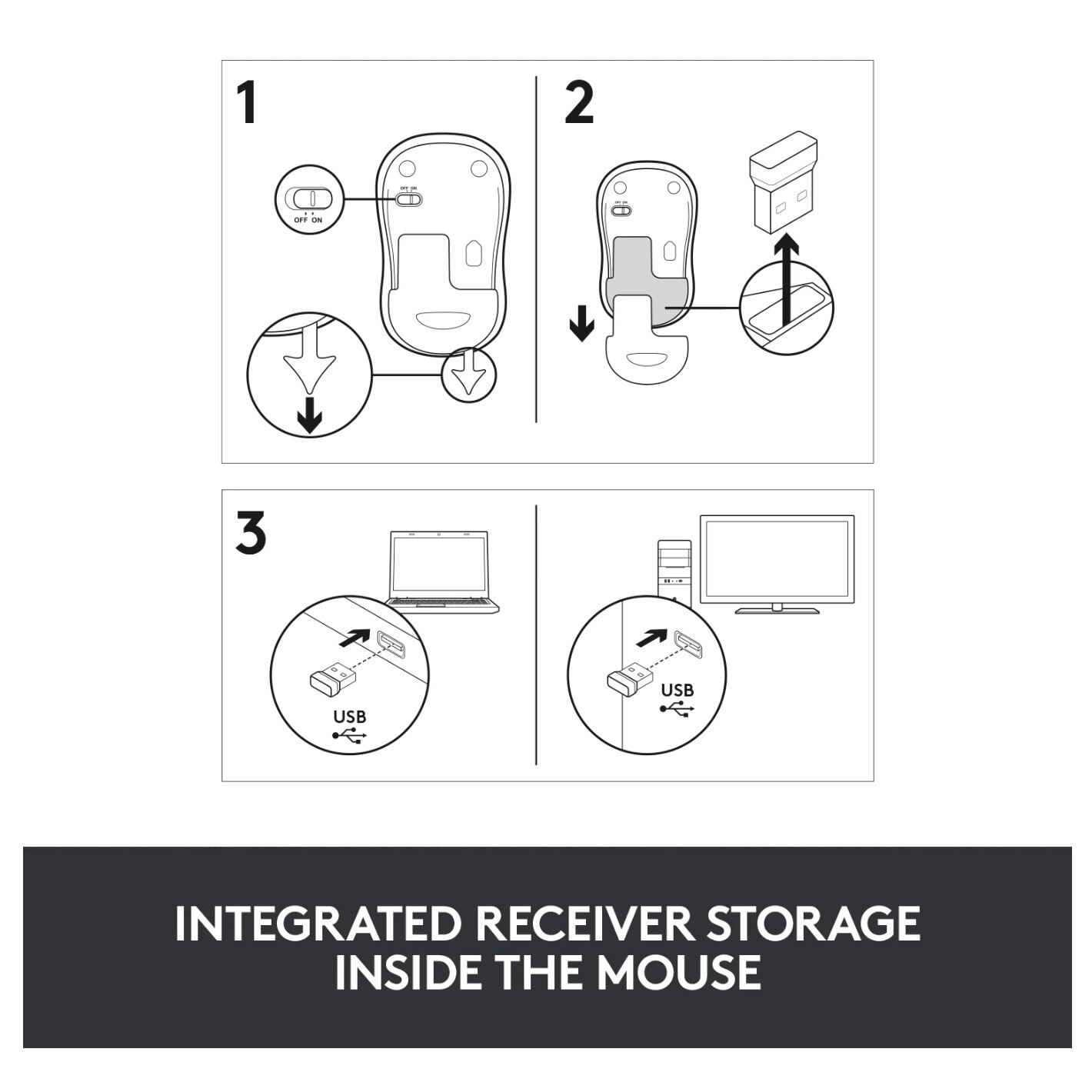 Mouse M185, USB, Albastru - eMAG.ro