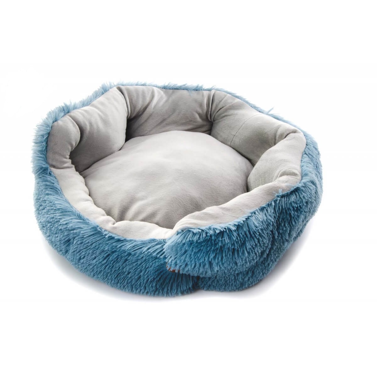 Pat Câini Mic Rotund YETTY, JK Animals, Antiderapant, Albastru Gri ...