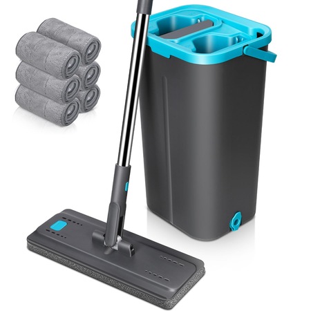 Set Mop Mastertop Cu Galeata, Set Mop Pentru Podea Cu 6 Lavete Din ...